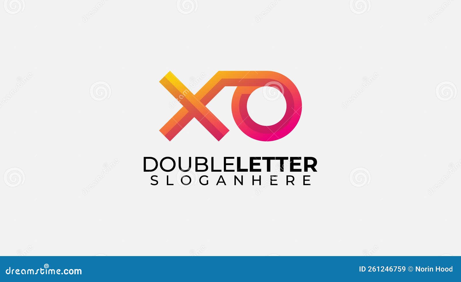 Modern Flat Letter XO Logo Design Vector Template Stock Vector ...