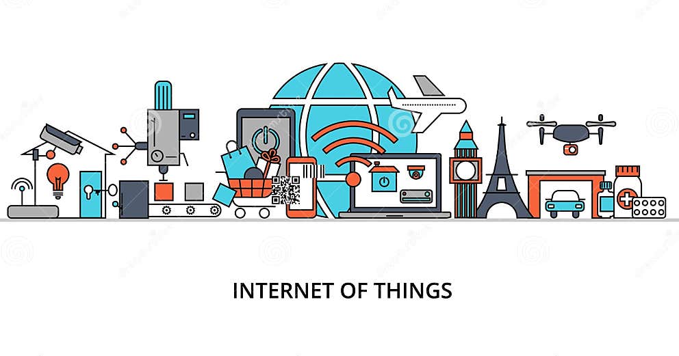 Concept of Internet of Things Stock Vector - Illustration of connect ...