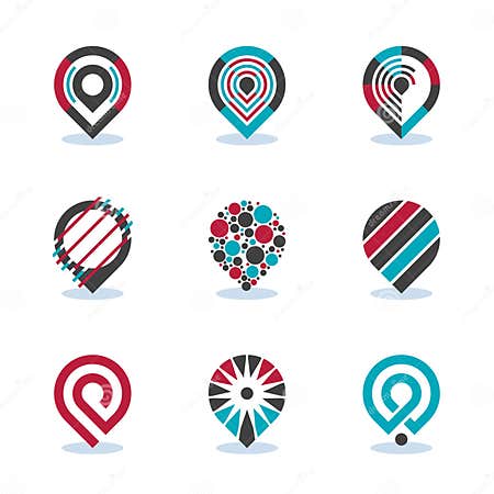 Modern Flat Map Pointer Sign Navigation Pin Symbol Location Vector Icon ...