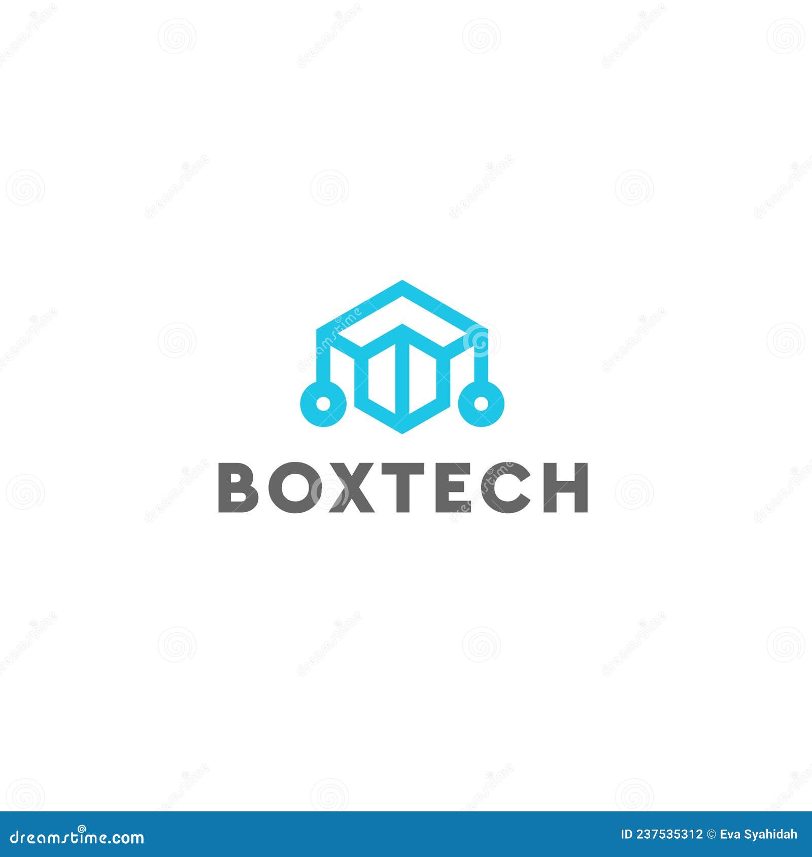 Modern Flat Simple Design BOX TECH Logo Design Stock Vector ...