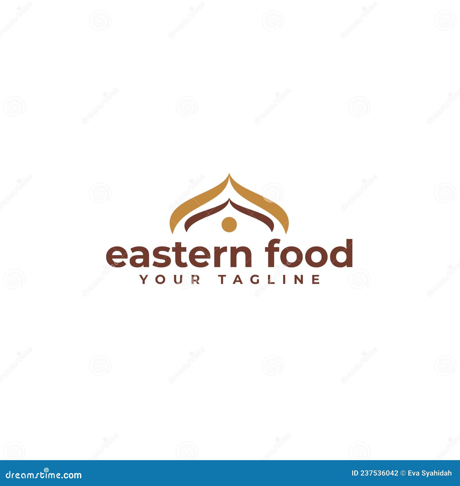 Modern Flat Simple Design EASTERN FOOD Logo Design Stock Vector ...