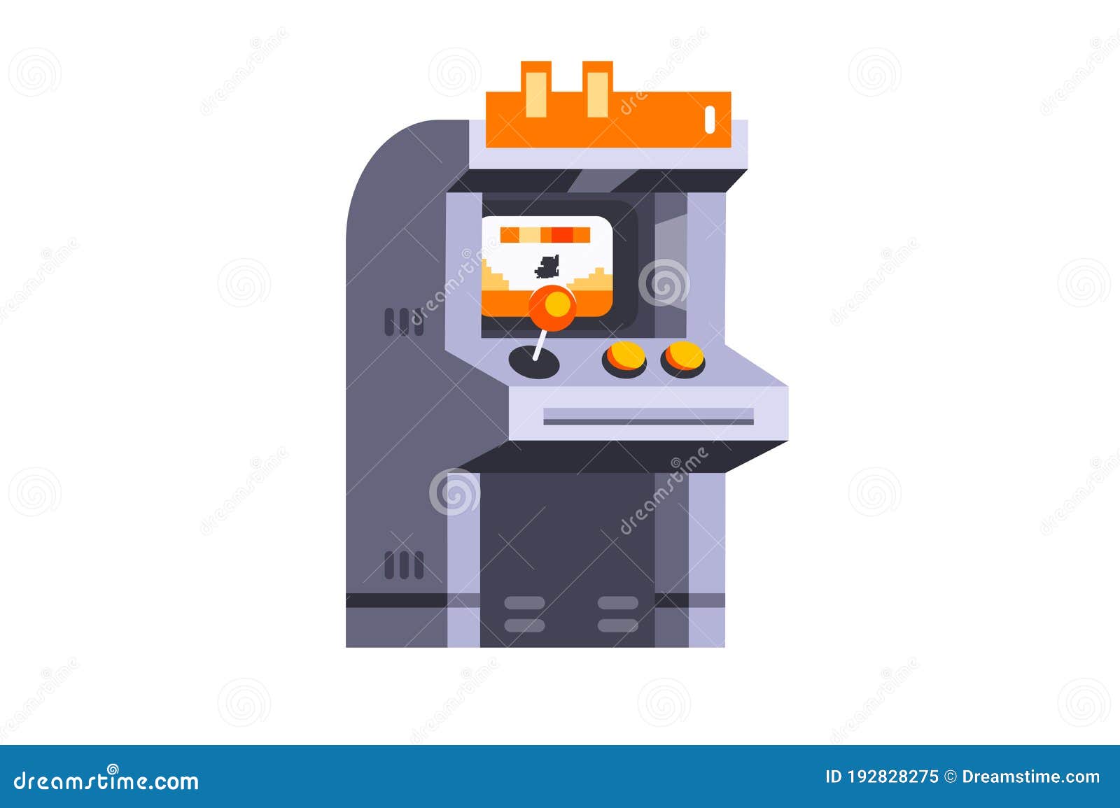 Modern Flat Slot Machine in a Flat Style. Stock Vector - Illustration ...