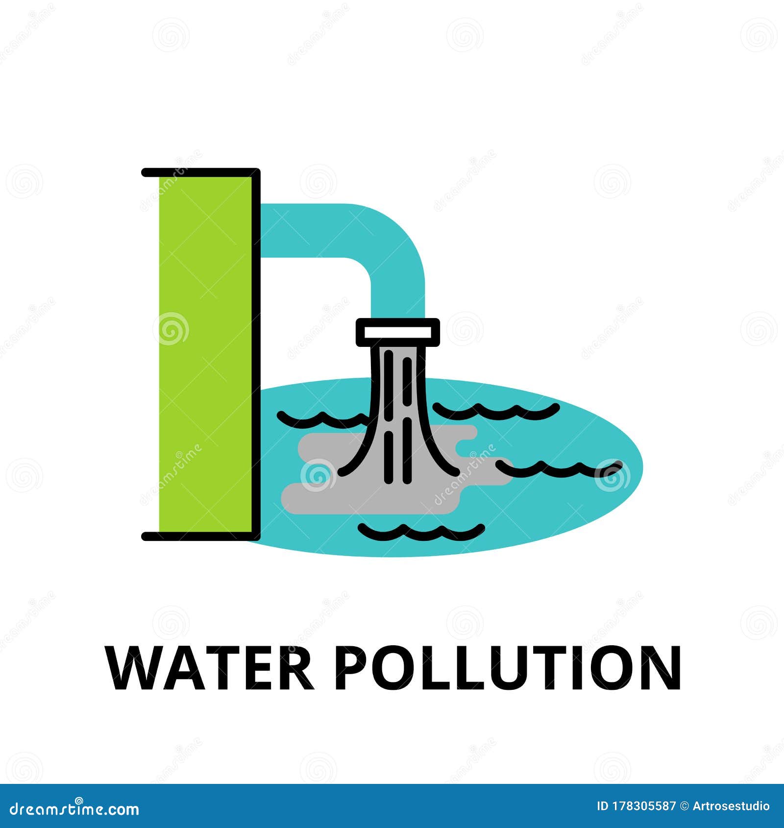 Infographic Concept of Water Pollution Stock Vector - Illustration of ...