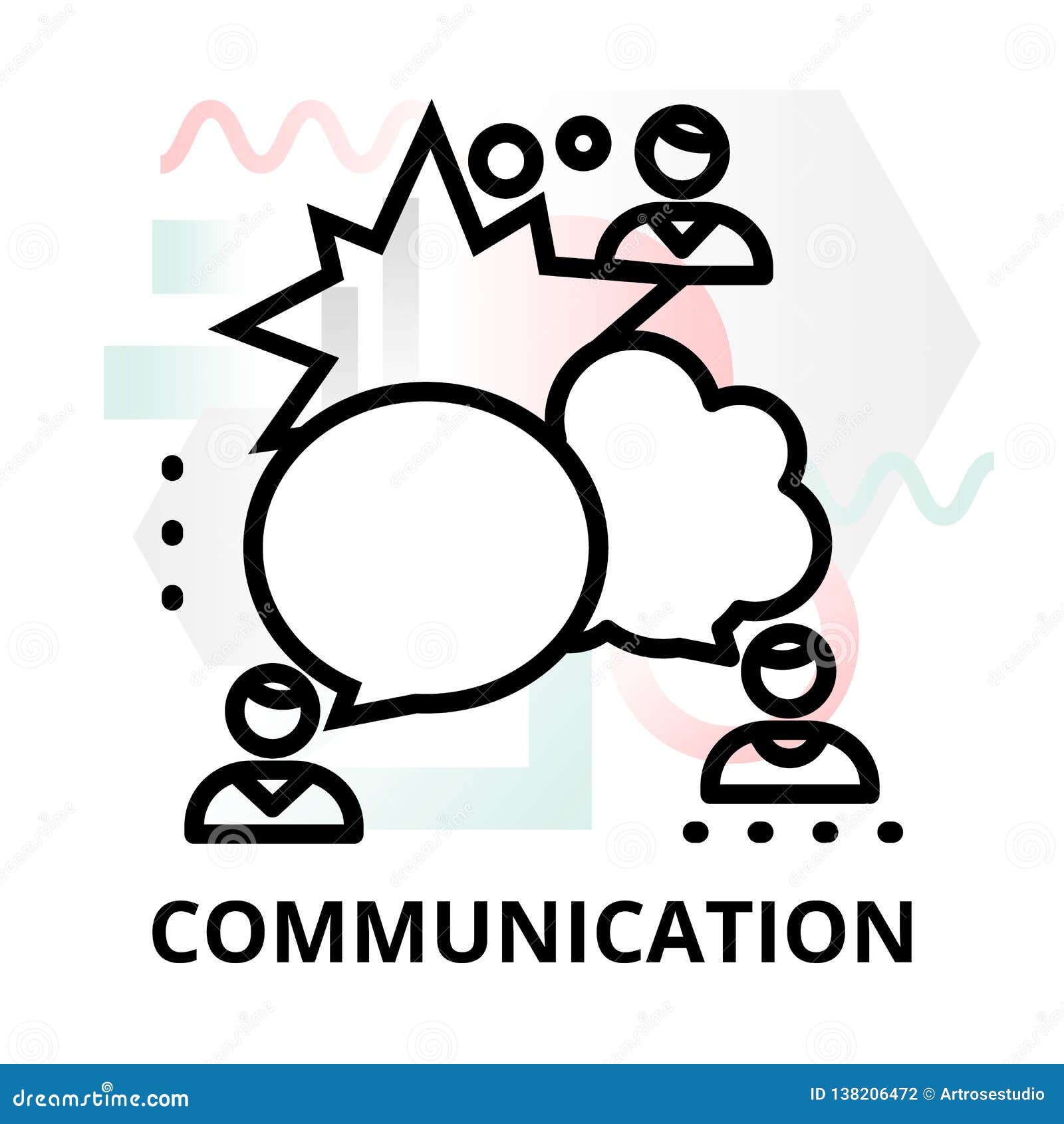 Concept of Communication on Abstract Background Stock Vector ...