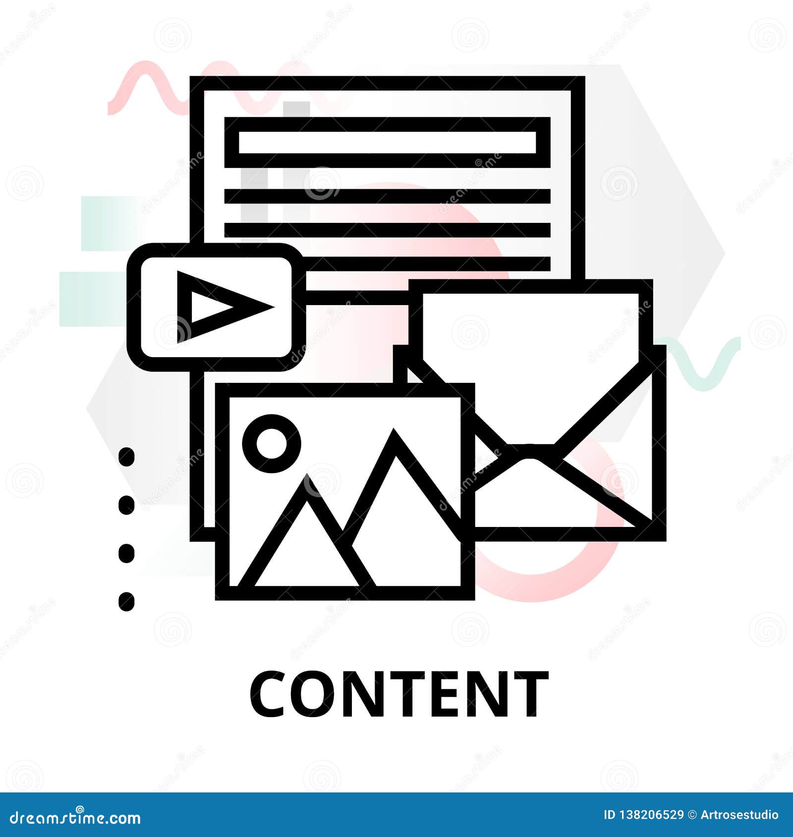 Concept of Content on Abstract Background Stock Vector - Illustration ...