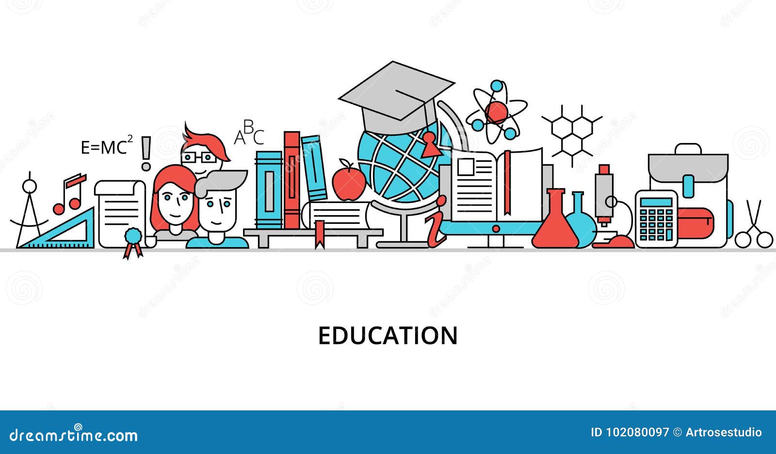 Concept of Education Process Stock Vector - Illustration of application ...