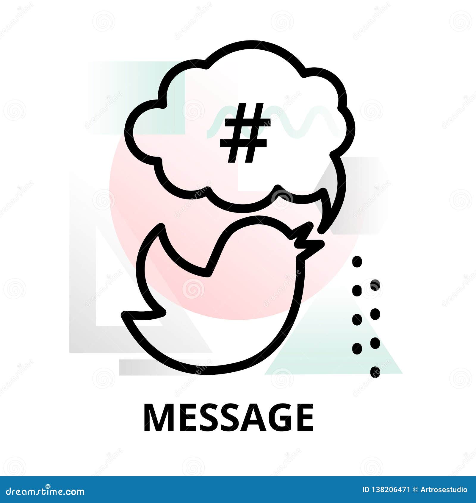 Concept of Message on Abstract Background Stock Vector - Illustration ...