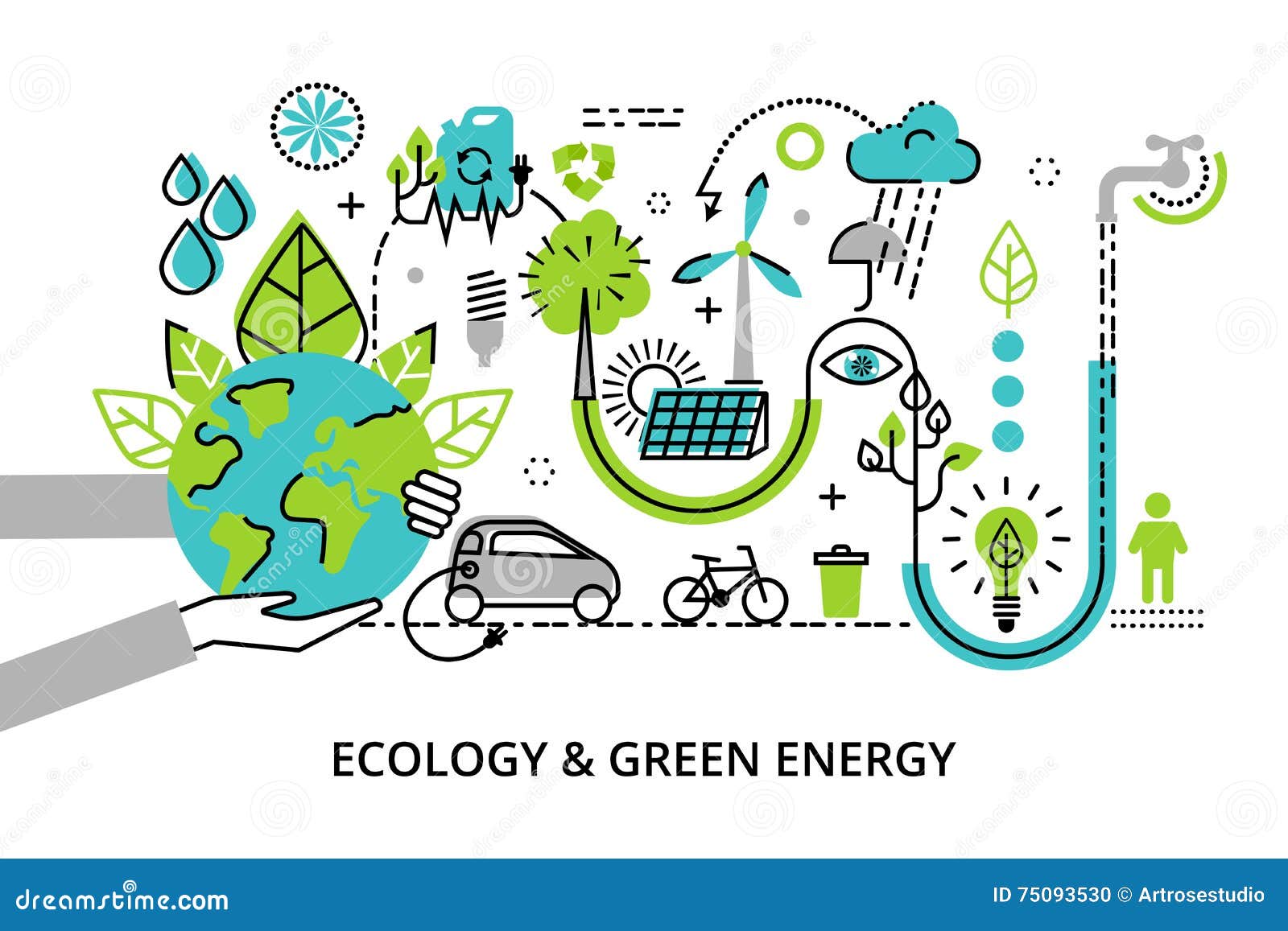 Modern Flat Thin Line Design Vector Illustration, Infographic Concept ...
