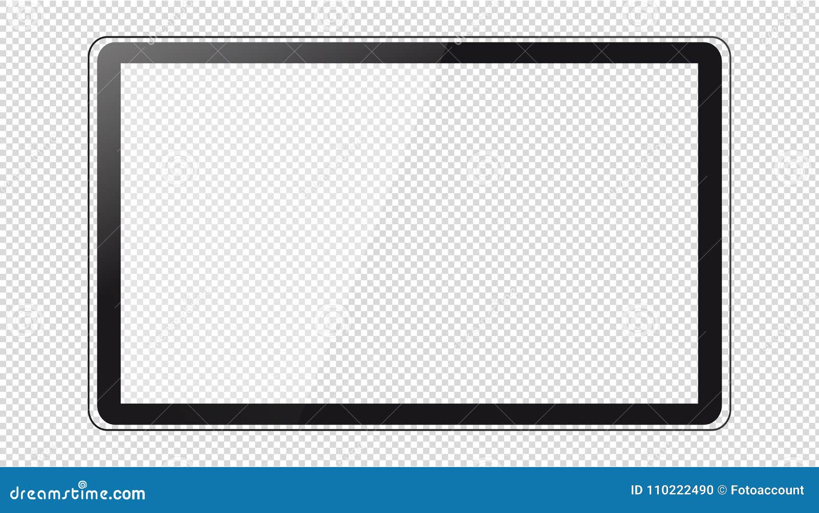 Modern Flat Tv Screen - Front View - Transparent Background Stock ...