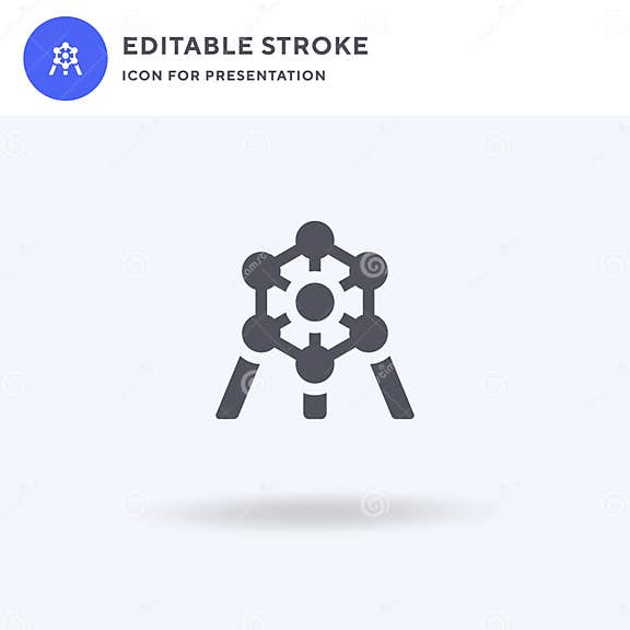 Atomium Icon Vector, Filled Flat Sign, Solid Pictogram Isolated on ... Atomium Icon Vector, Filled Flat Sign, Solid Pictogram Isolated on ...