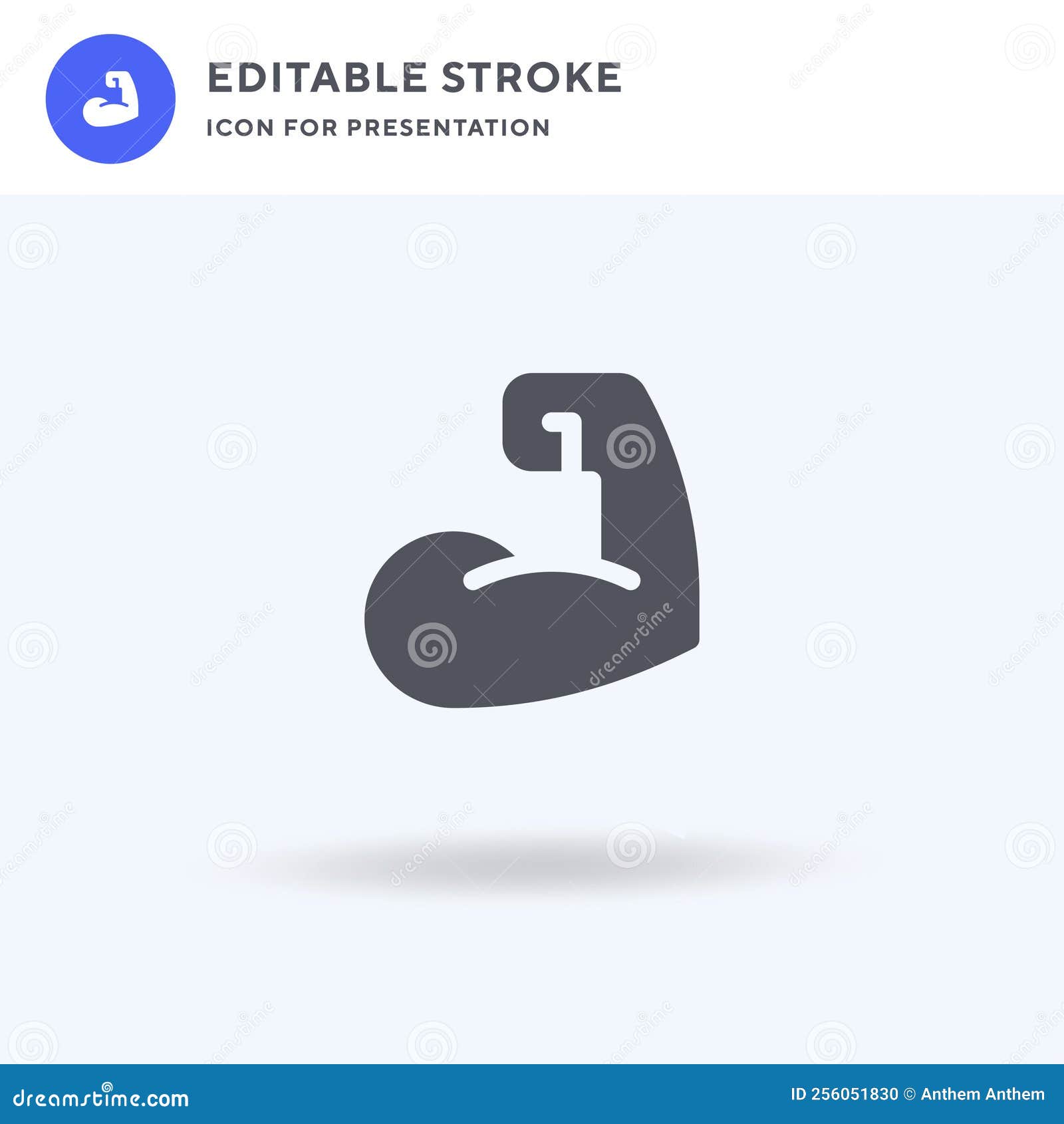 Biceps Icon Vector, Filled Flat Sign, Solid Pictogram Isolated on White ...