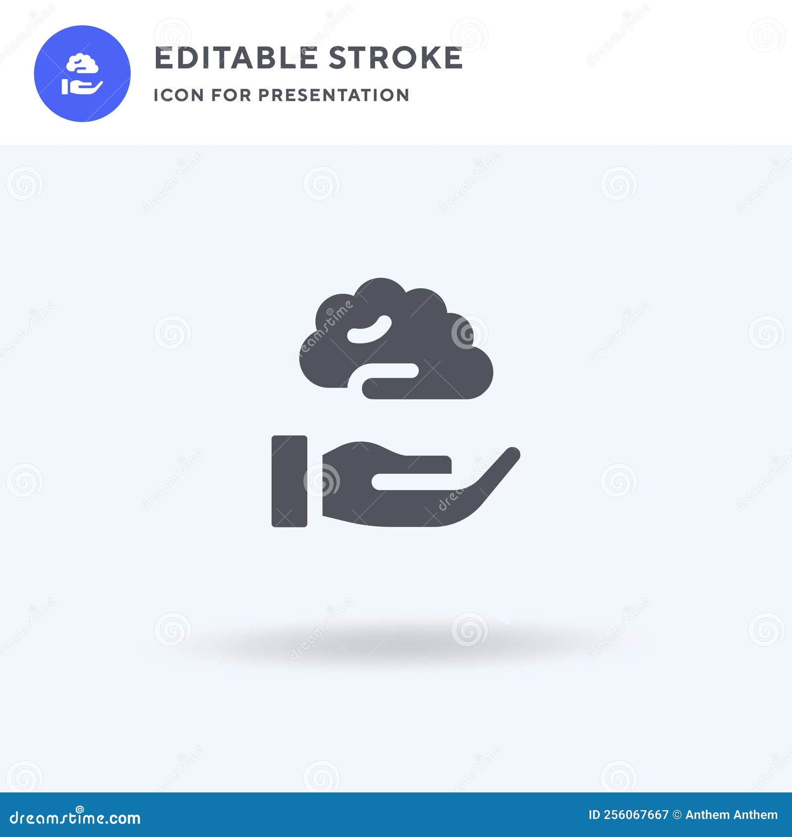 Brain Icon Vector, Filled Flat Sign, Solid Pictogram Isolated on White ...