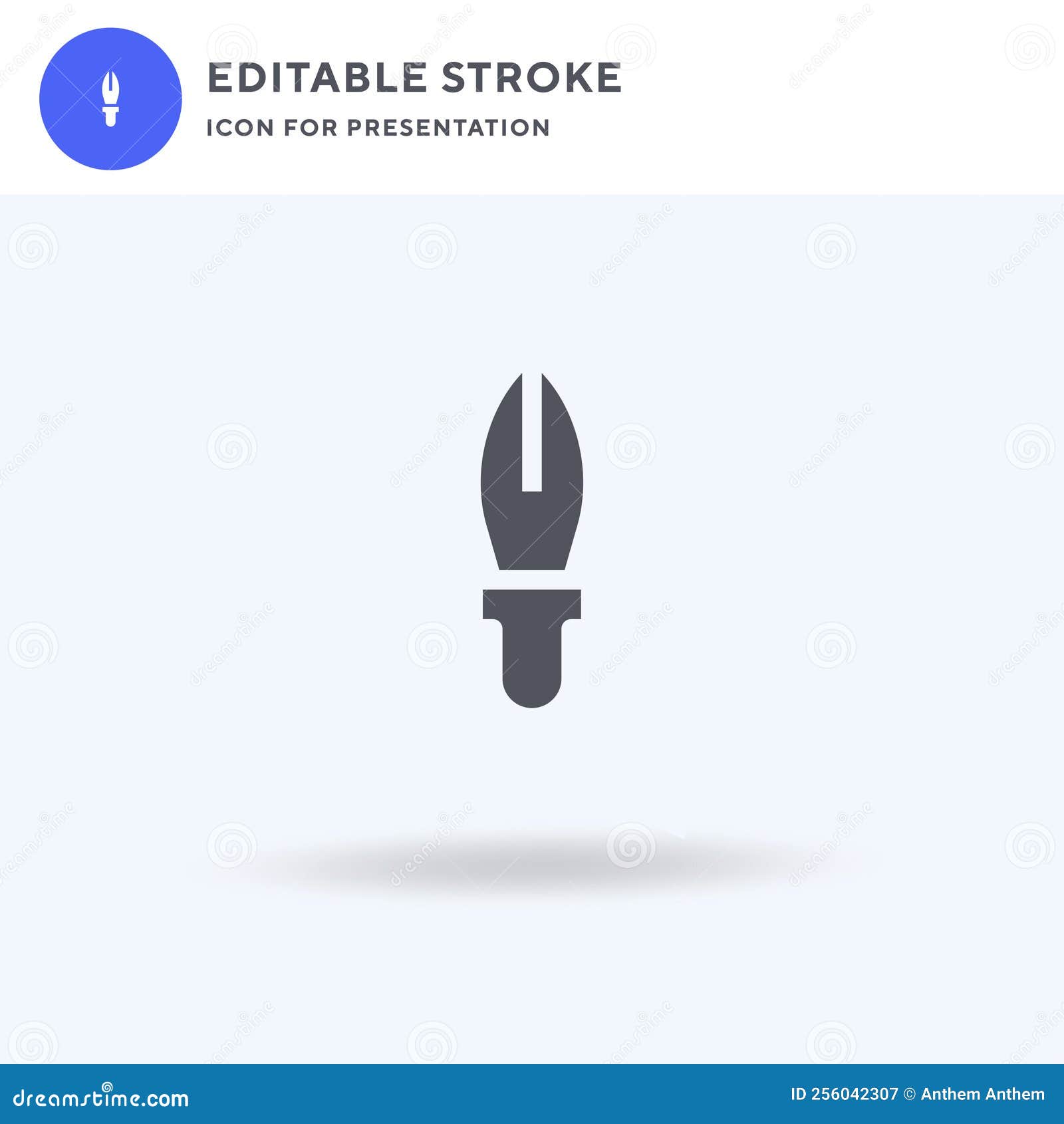 Dagger Icon Vector, Filled Flat Sign, Solid Pictogram Isolated on White ...