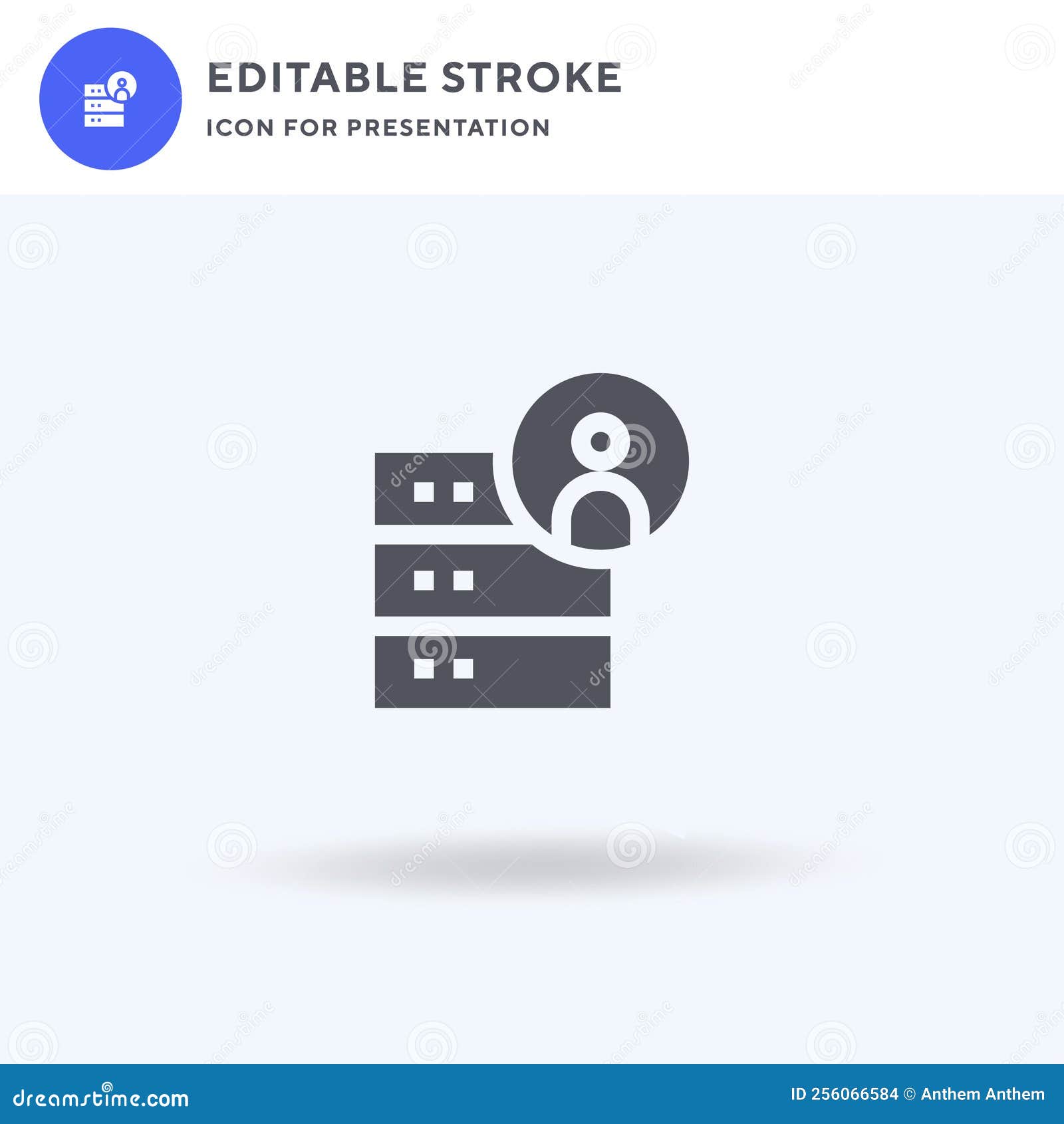 Database Icon Vector, Filled Flat Sign, Solid Pictogram Isolated on ...