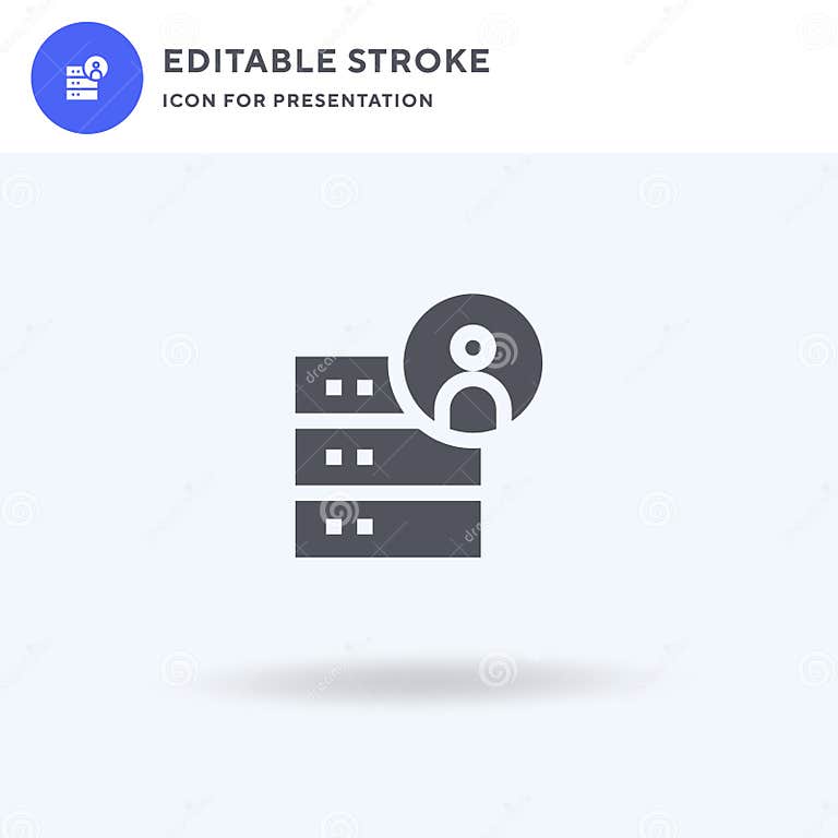 Database Icon Vector, Filled Flat Sign, Solid Pictogram Isolated on ...