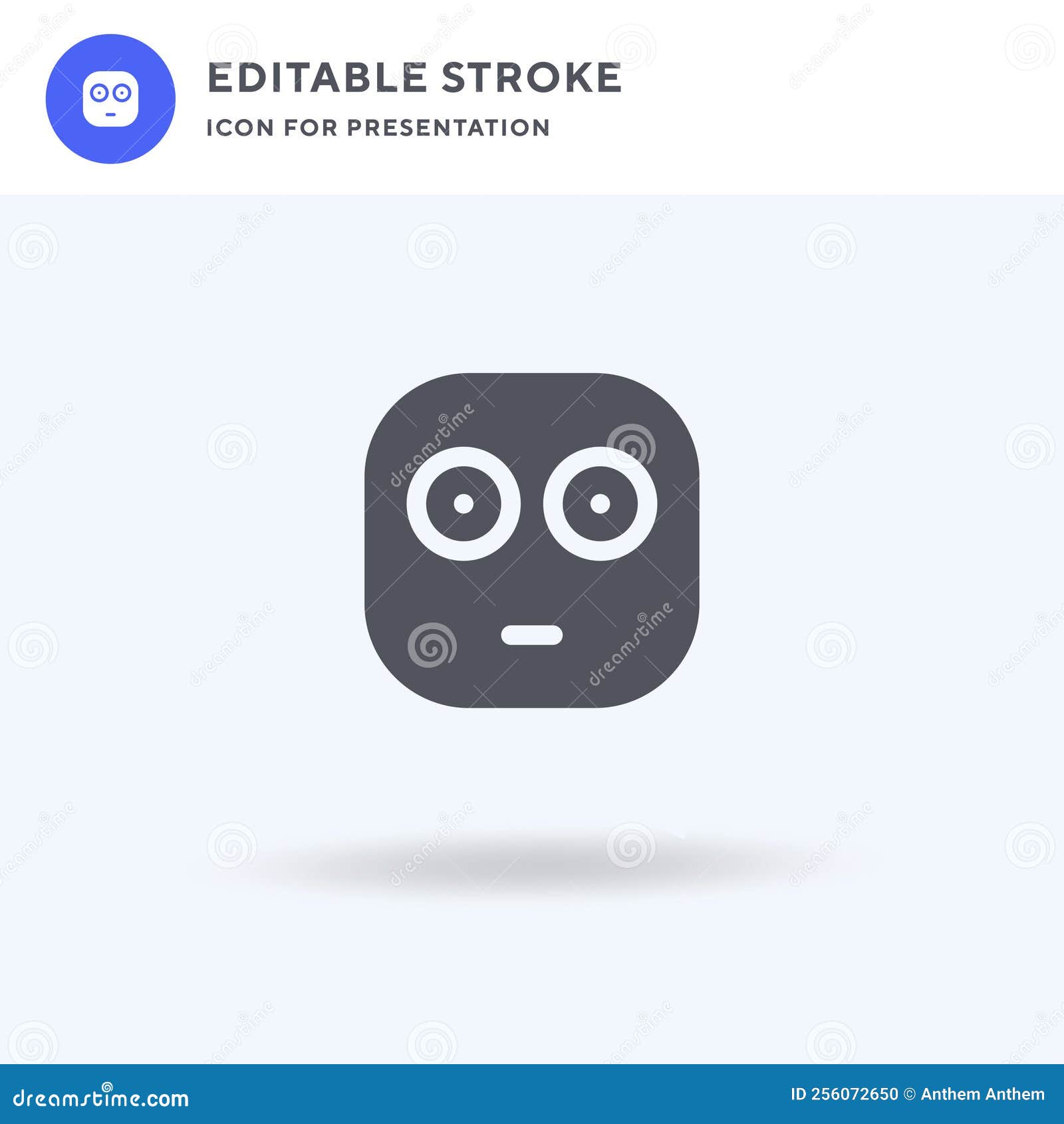 Embarrassed Icon Vector, Filled Flat Sign, Solid Pictogram Isolated on ...