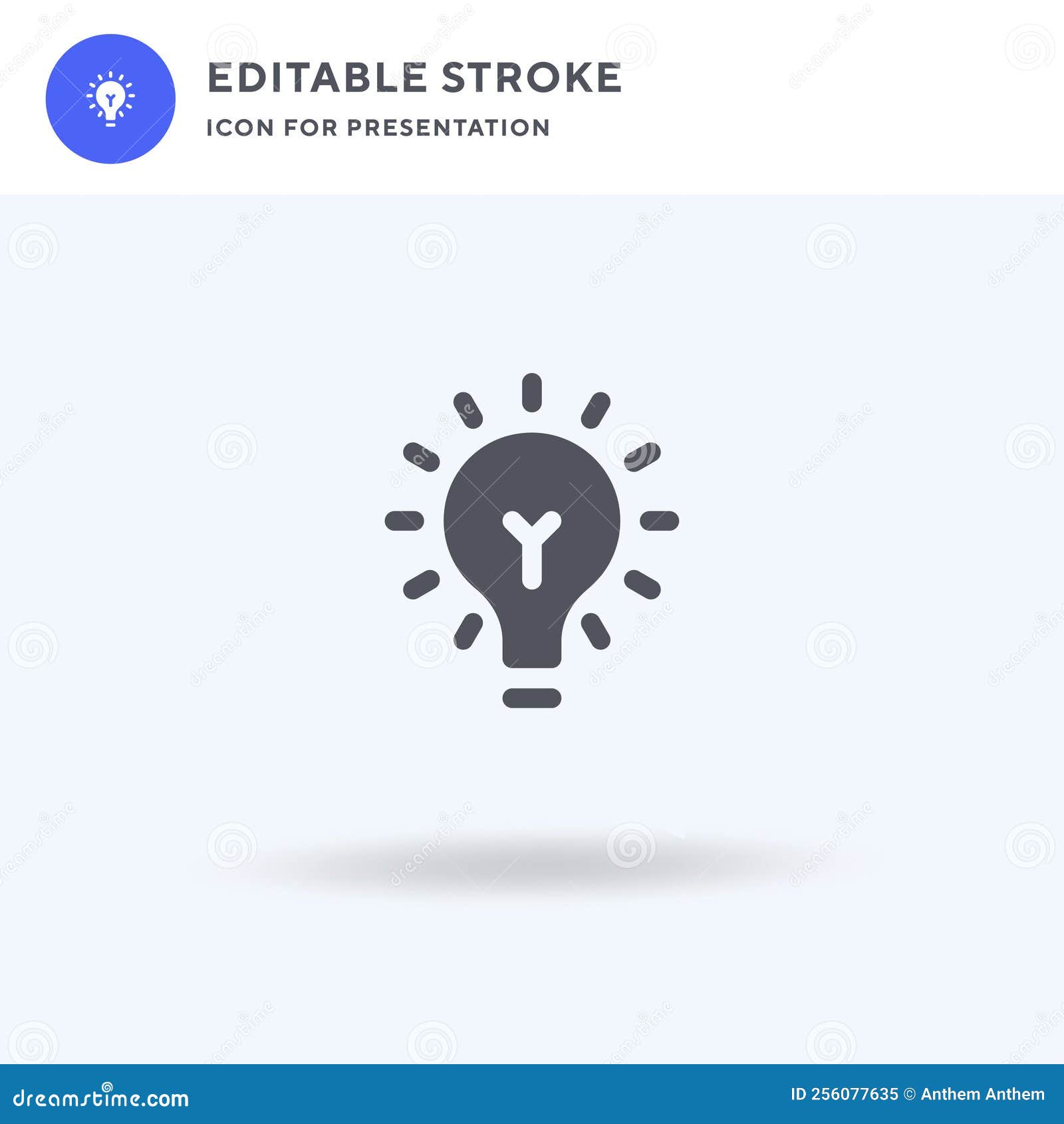 Idea Icon Vector, Filled Flat Sign, Solid Pictogram Isolated on White ...