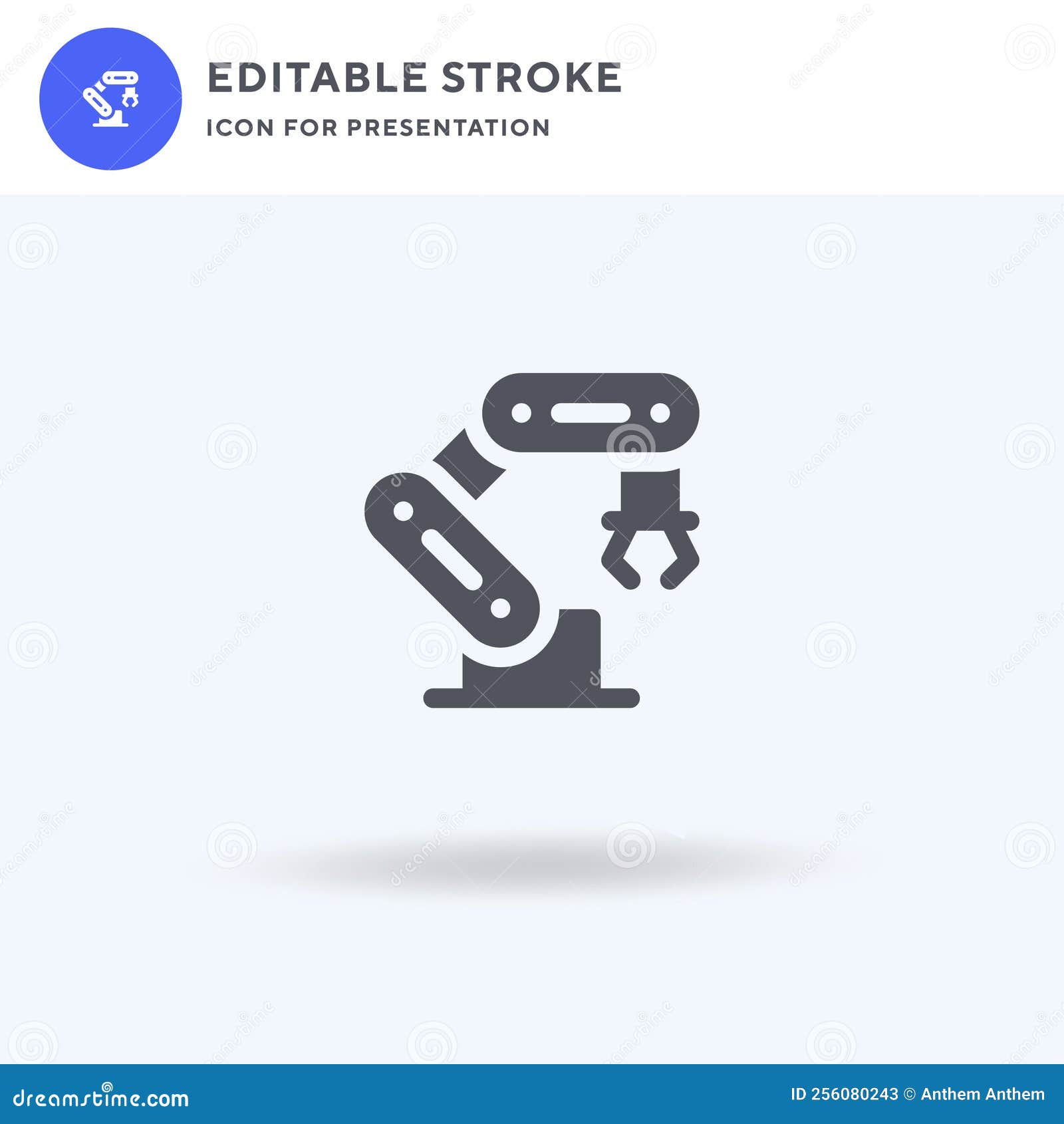 Mechanical Arm Icon Vector, Filled Flat Sign, Solid Pictogram Isolated ...