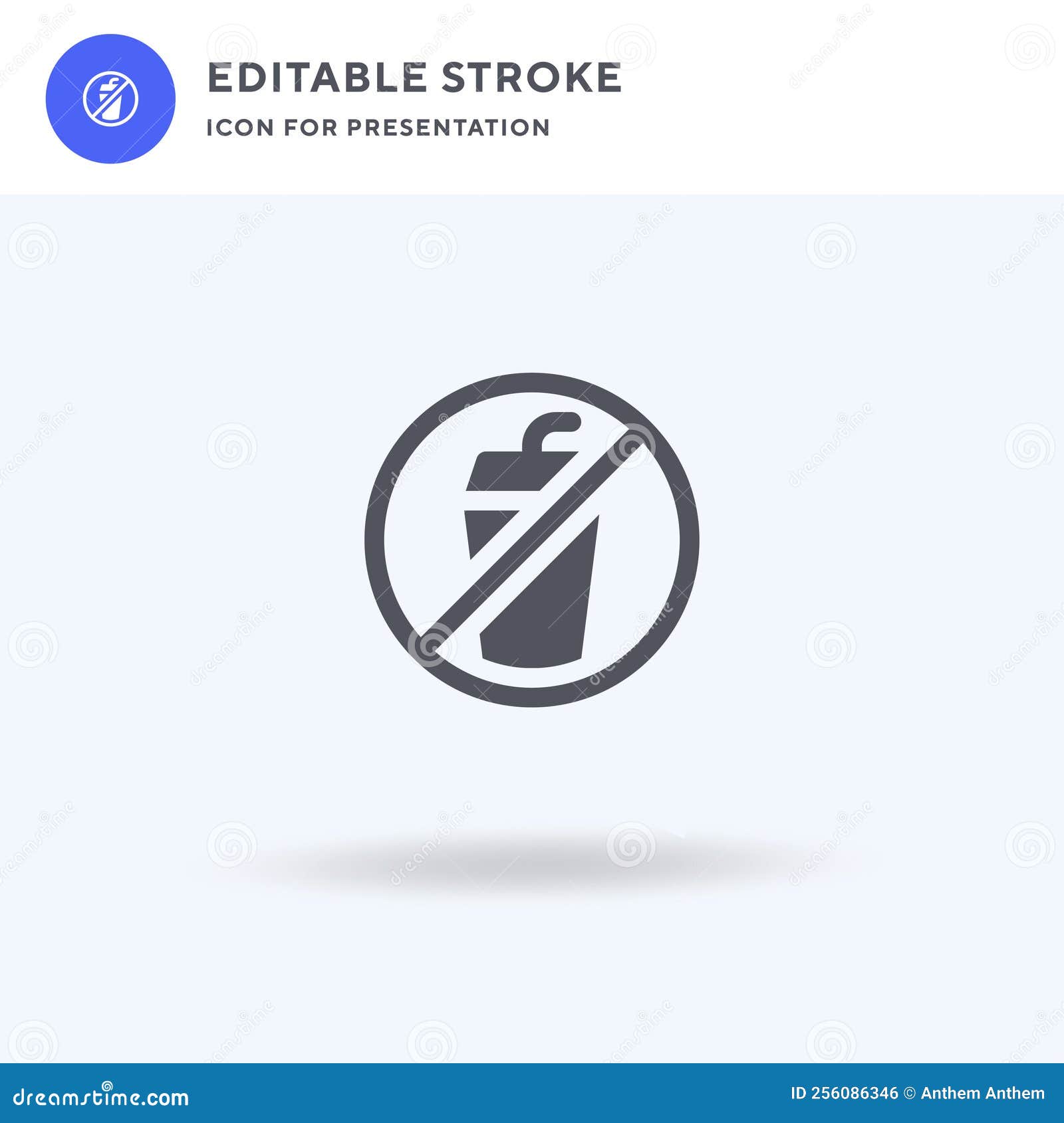 No Drinks Icon Vector, Filled Flat Sign, Solid Pictogram Isolated on ...