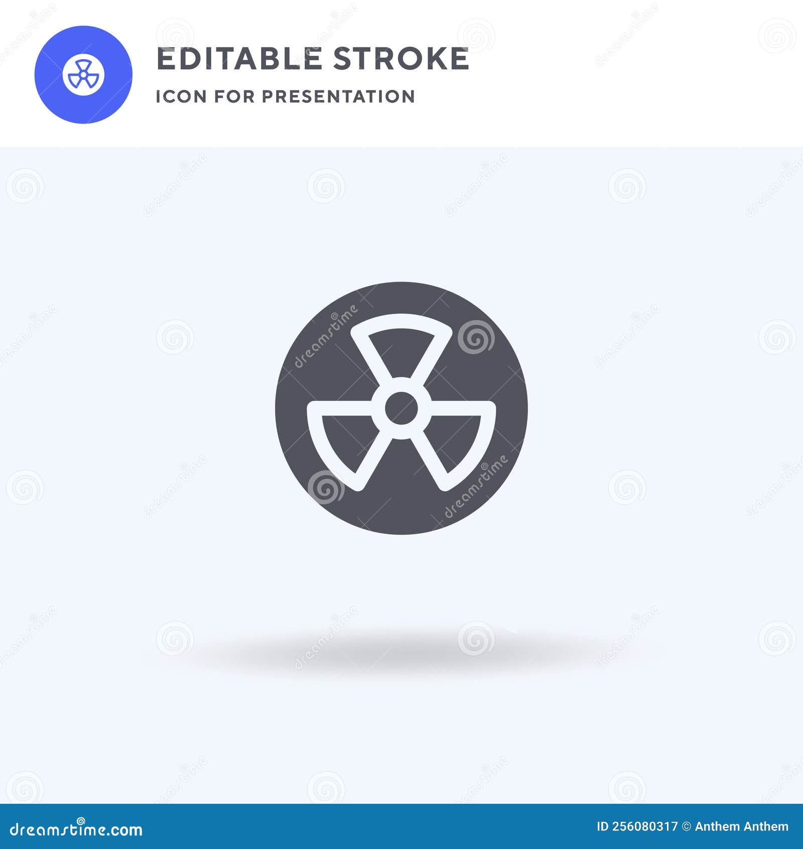 Radioactive Icon Vector, Filled Flat Sign, Solid Pictogram Isolated on ...