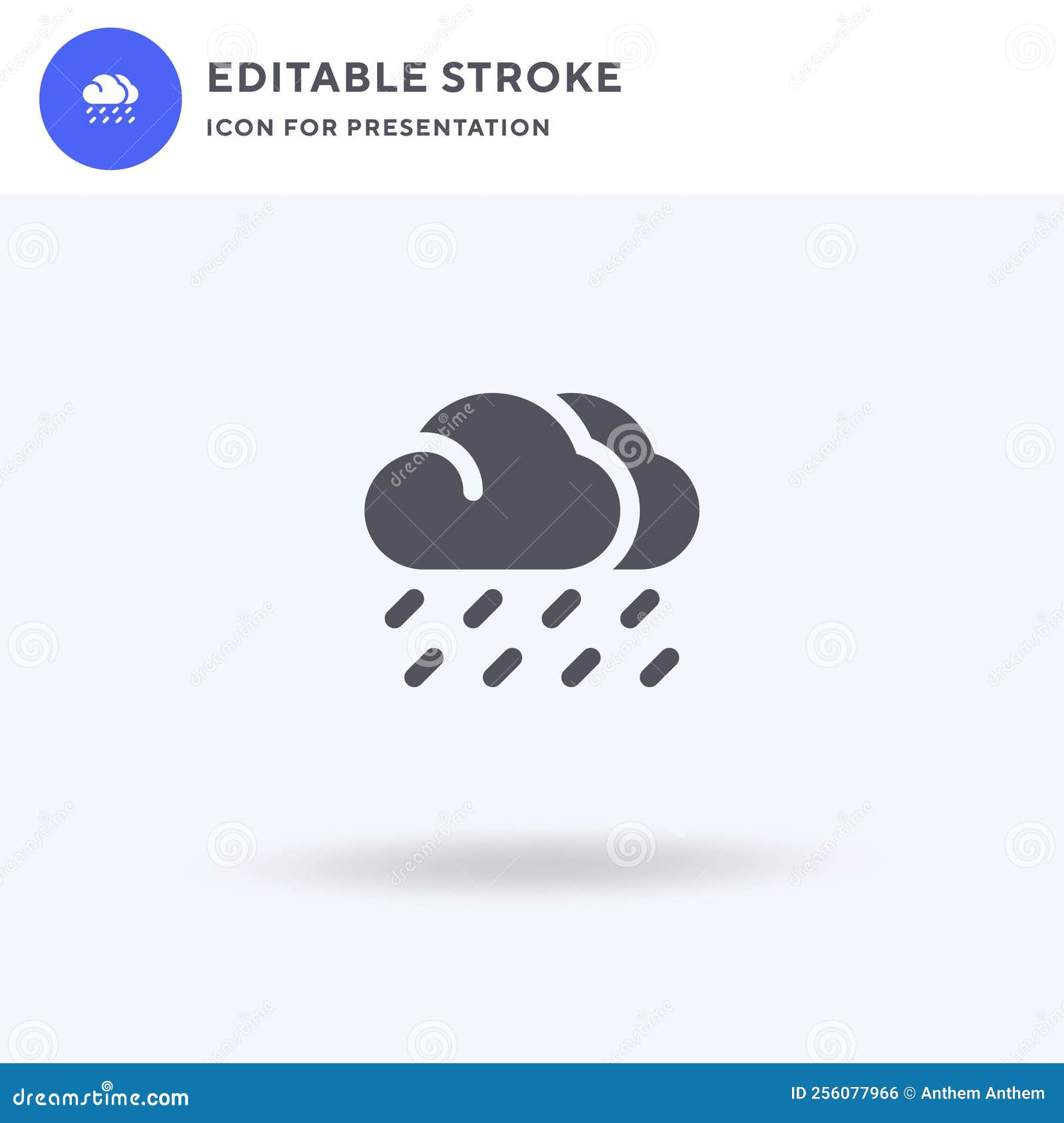 Raining Icon Vector, Filled Flat Sign, Solid Pictogram Isolated on ...