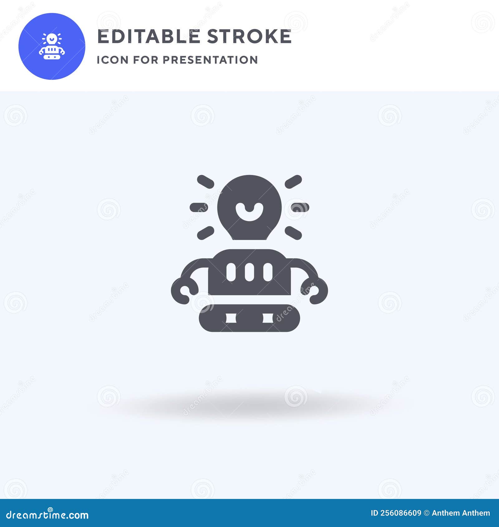 Robot Icon Vector, Filled Flat Sign, Solid Pictogram Isolated on White ...