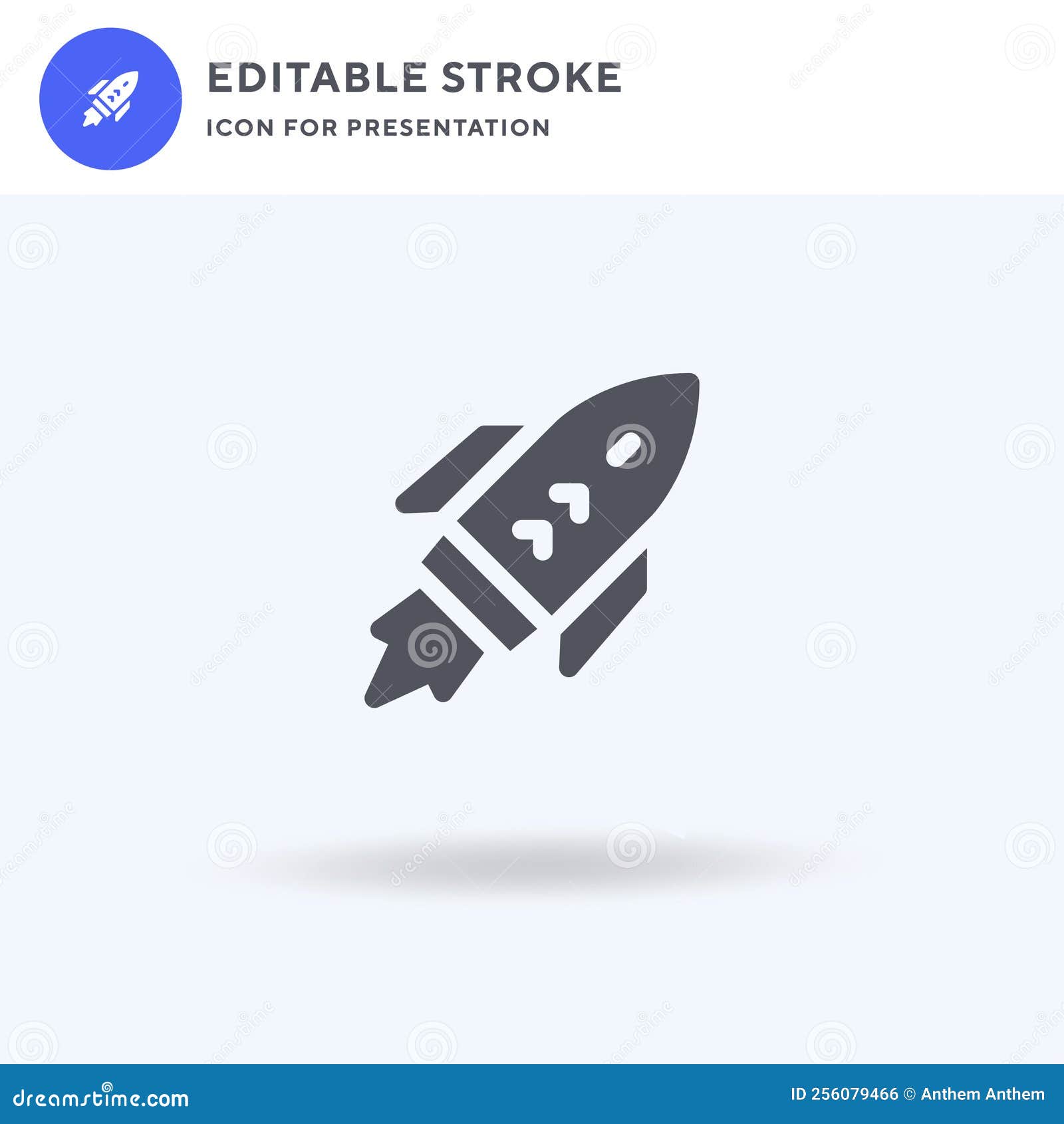 Rocket Icon Vector, Filled Flat Sign, Solid Pictogram Isolated on White ...