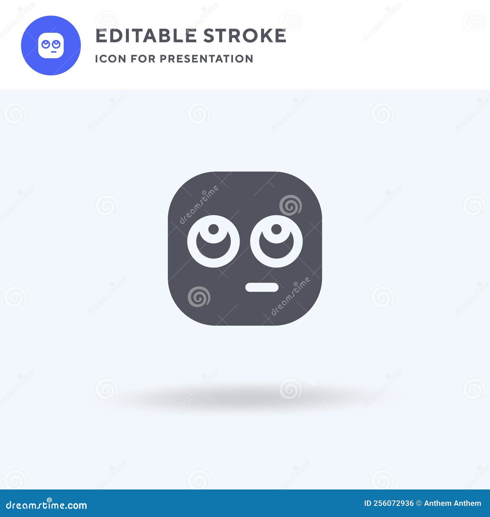 Rolling Eyes Icon Vector, Filled Flat Sign, Solid Pictogram Isolated on ...