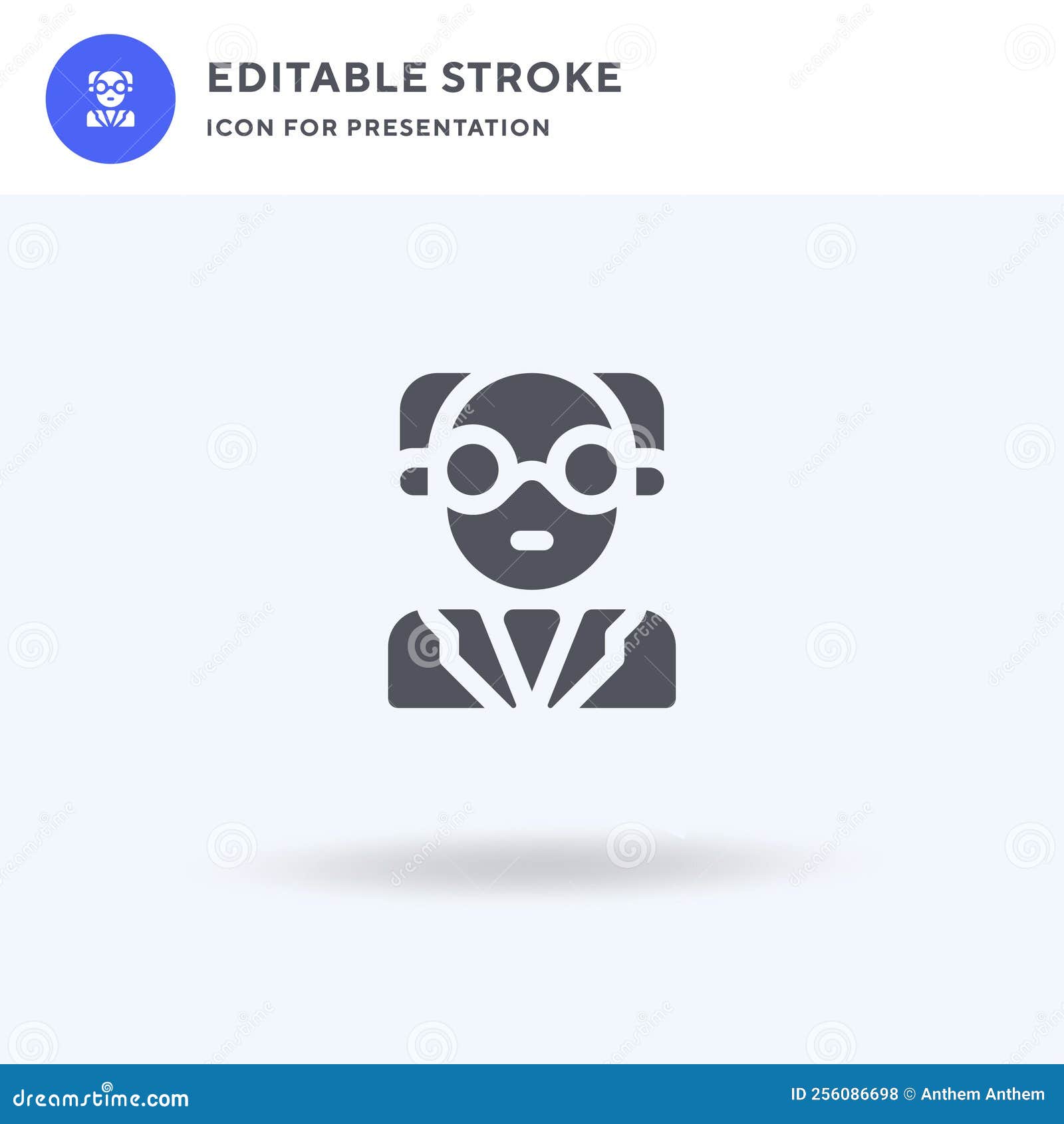 Scientist Icon Vector, Filled Flat Sign, Solid Pictogram Isolated on ...