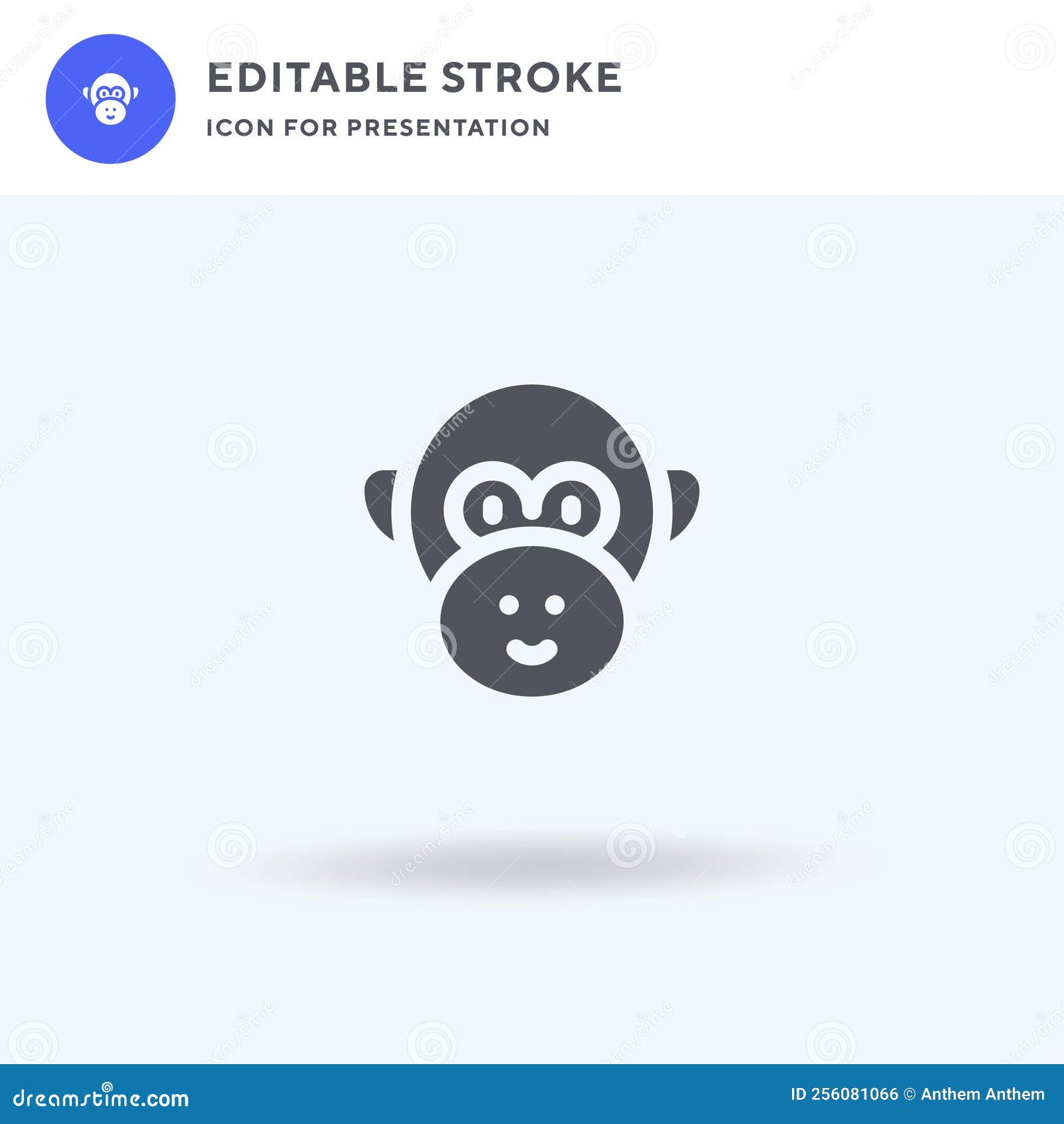 Squirrel Monkey Icon Vector, Filled Flat Sign, Solid Pictogram Isolated on White, Logo ...