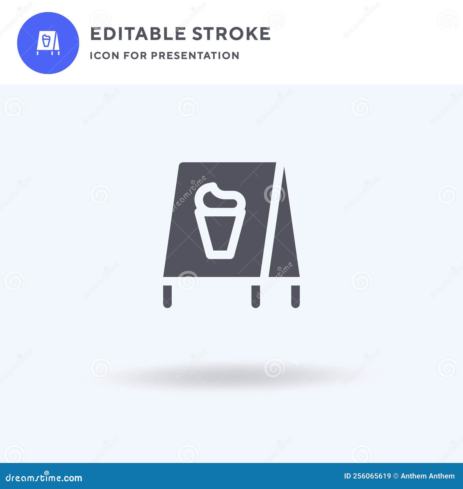 Standee Icon Vector, Filled Flat Sign, Solid Pictogram Isolated on ...