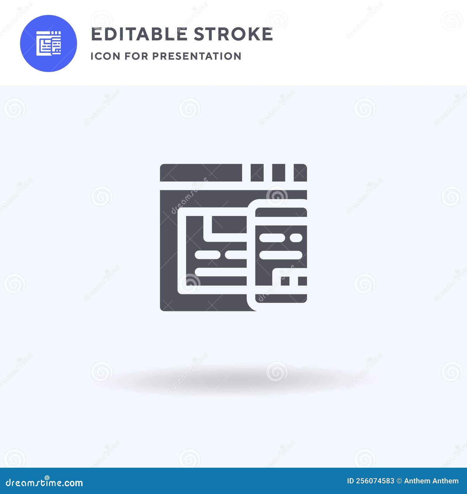 Tabs Icon Vector, Filled Flat Sign, Solid Pictogram Isolated on White ...