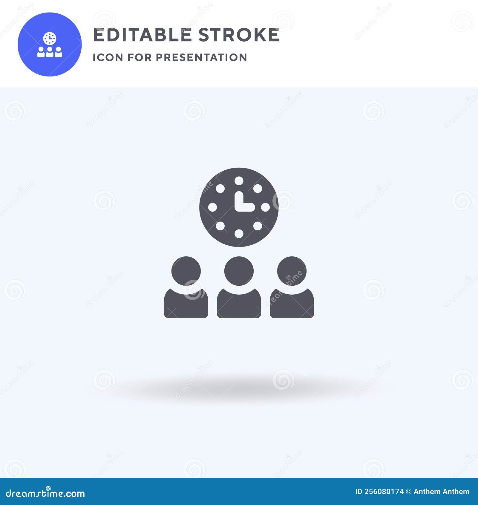 Time Management Icon Vector, Filled Flat Sign, Solid Pictogram Isolated ...