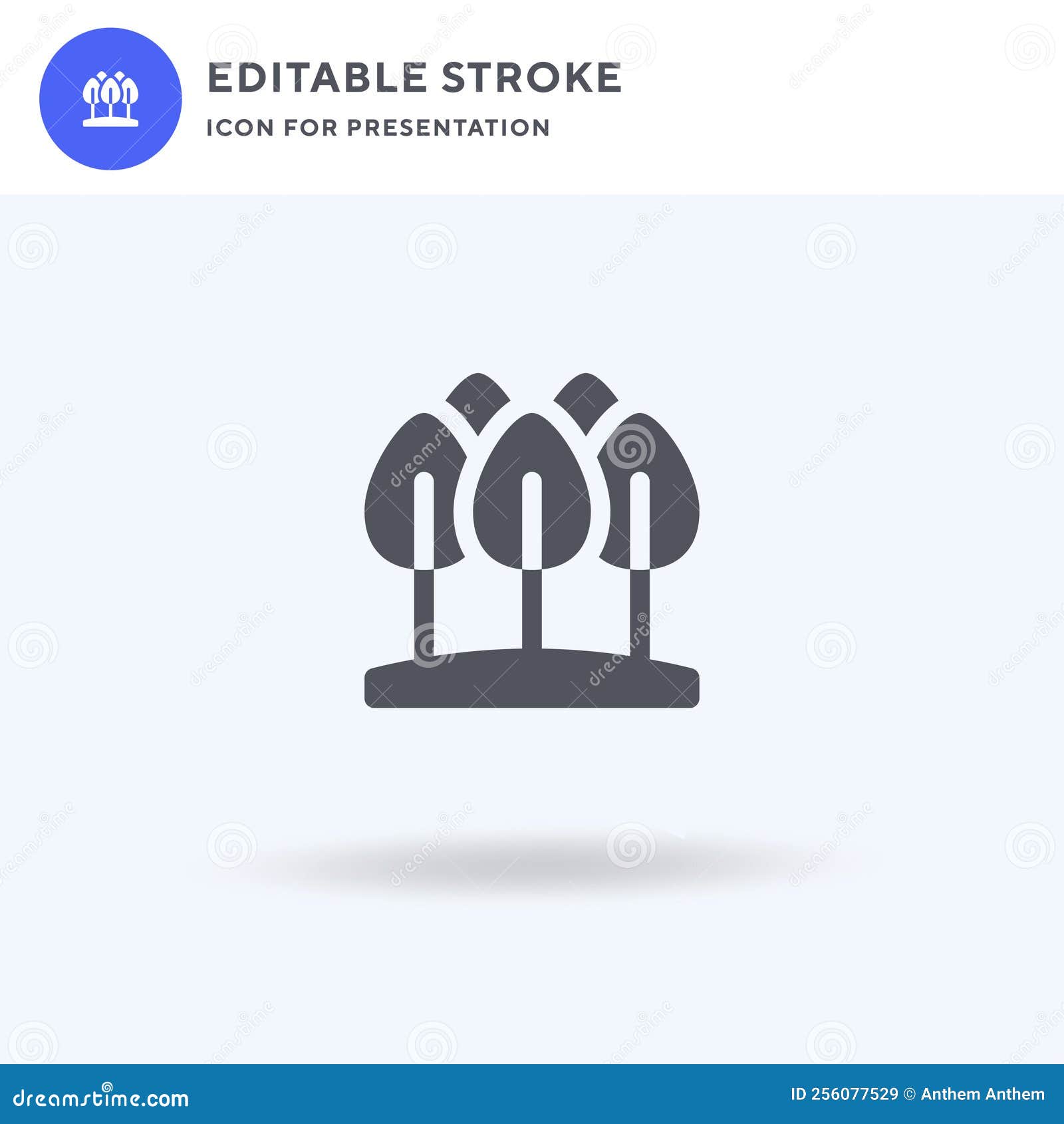 Tree Icon Vector, Filled Flat Sign, Solid Pictogram Isolated on White ...