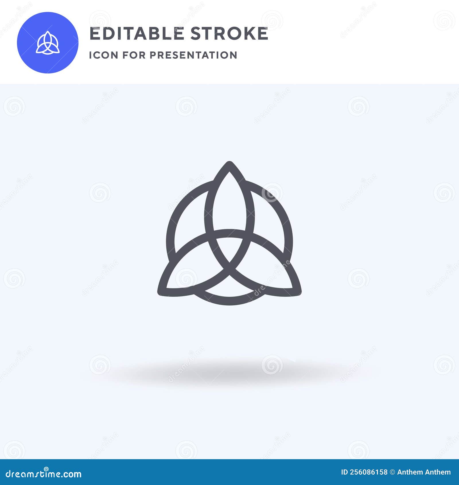 Trinity Icon Vector, Filled Flat Sign, Solid Pictogram Isolated on ...