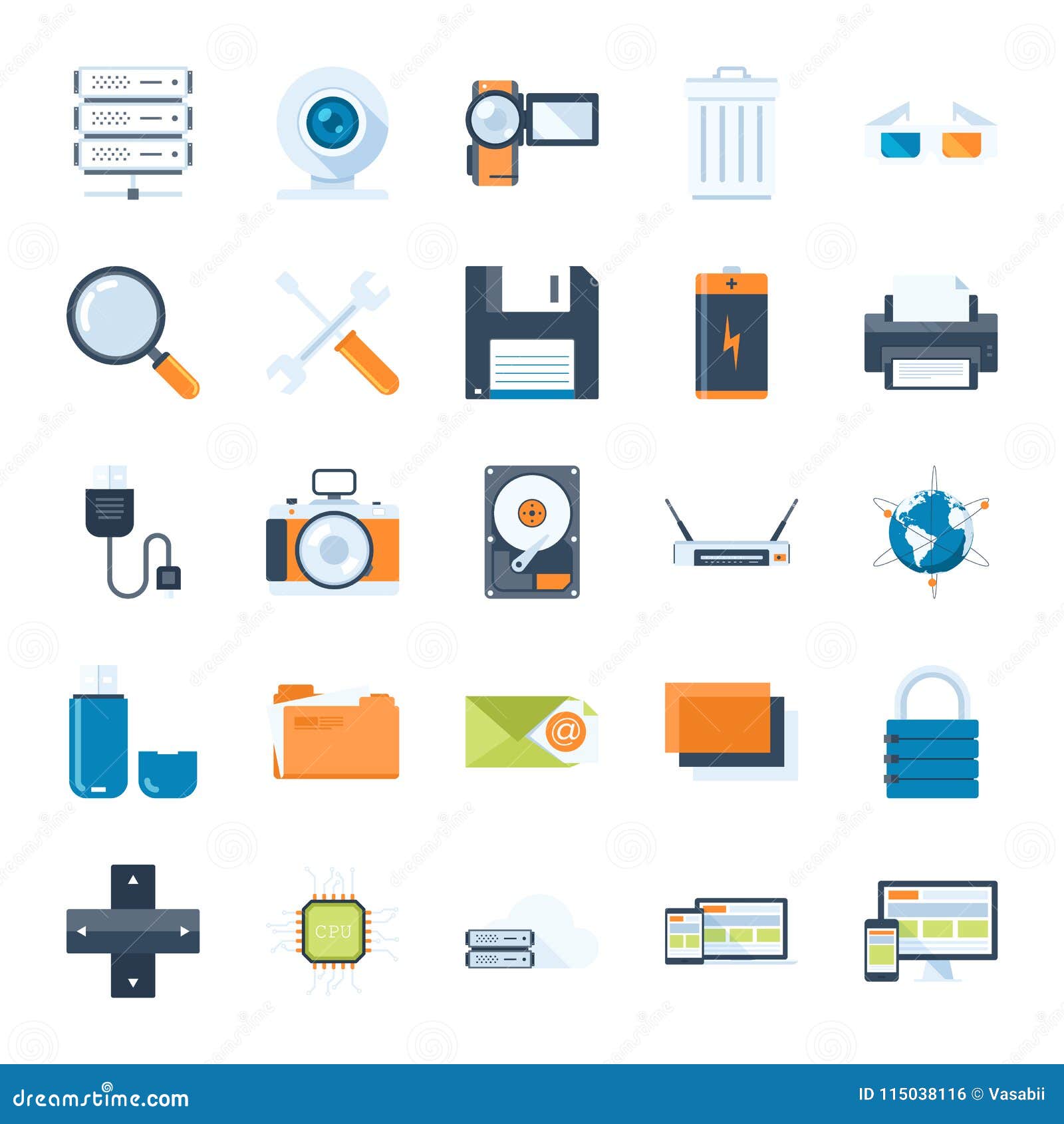 Technology and Hardware stock vector. Illustration of file - 115038116