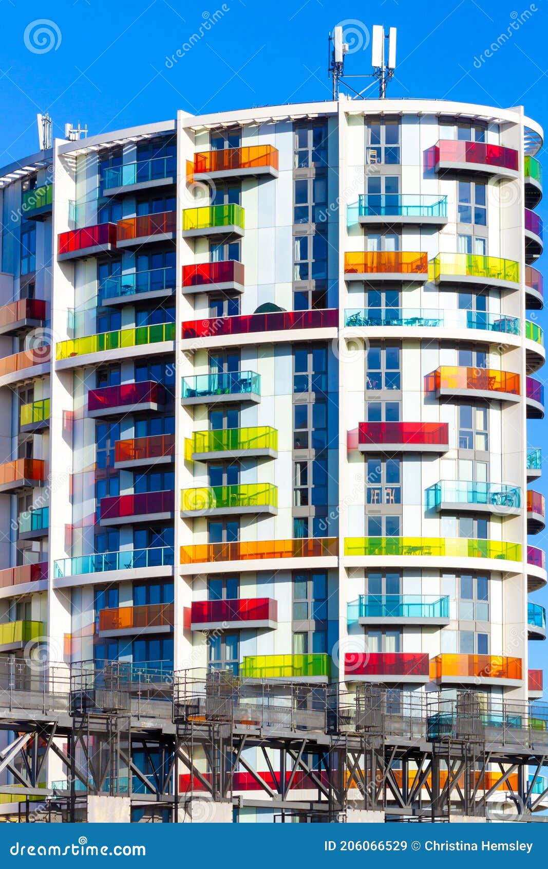 Modern flats editorial stock image. Image of london - 206066529