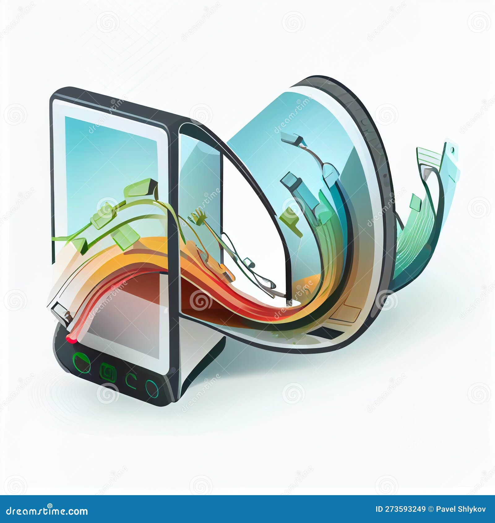 Modern Flex Screen Icon. Flat Illustration of Modern Flex Screen Icon ...