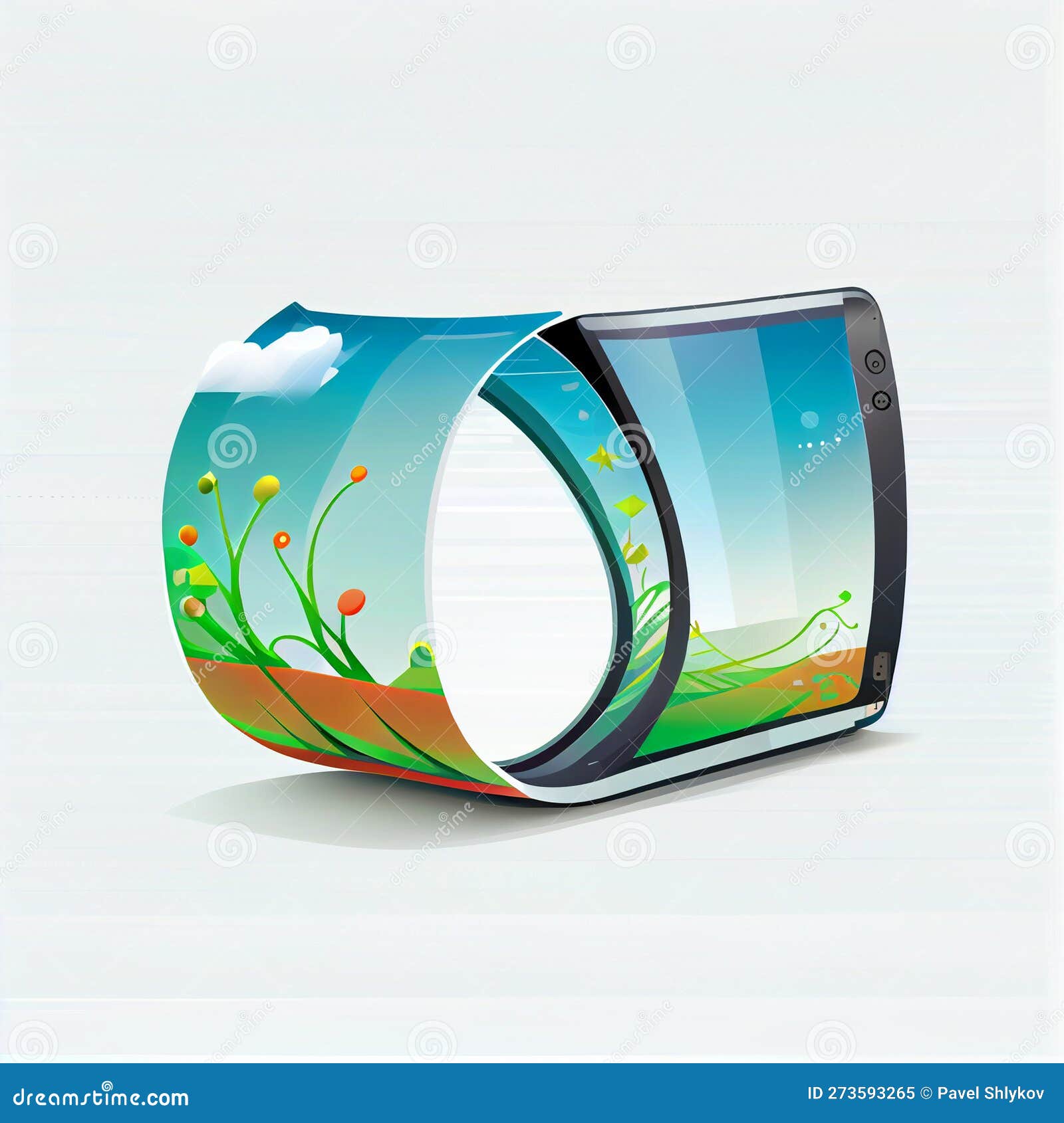 Modern Flex Screen Icon. Flat Illustration of Modern Flex Screen Icon ...