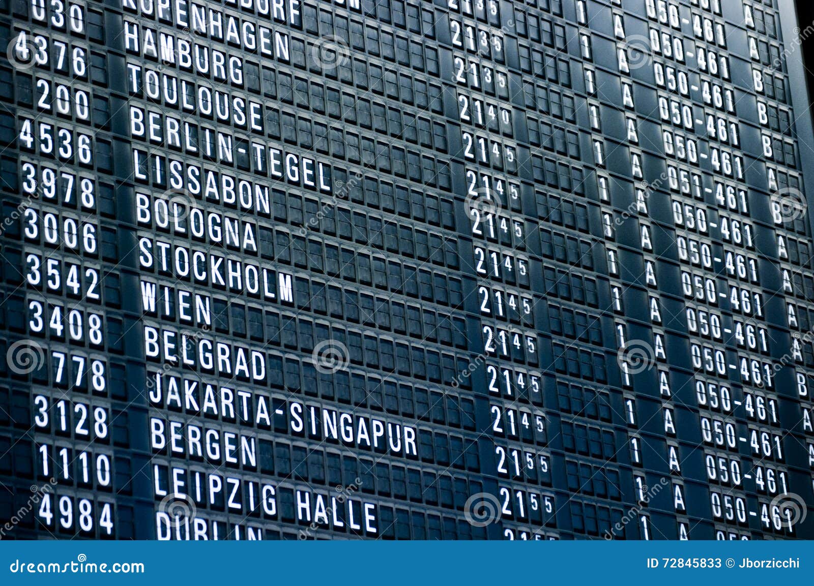 Modern Flight Information Board in an Airport Stock Image - Image of ...