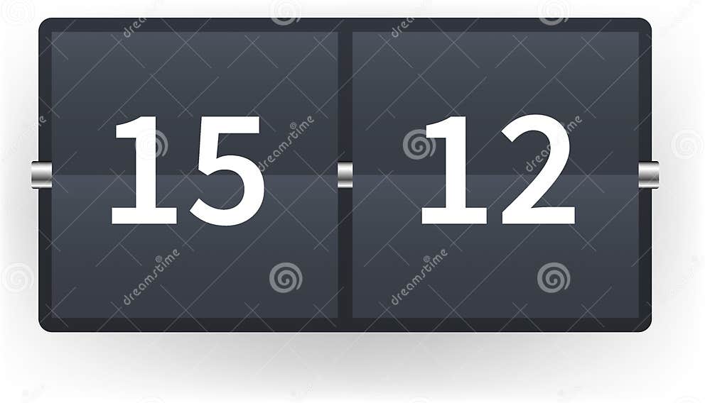 Modern Flip Clock Digital Time Widget Design for User Interface and Dashboard Displays Stock ...
