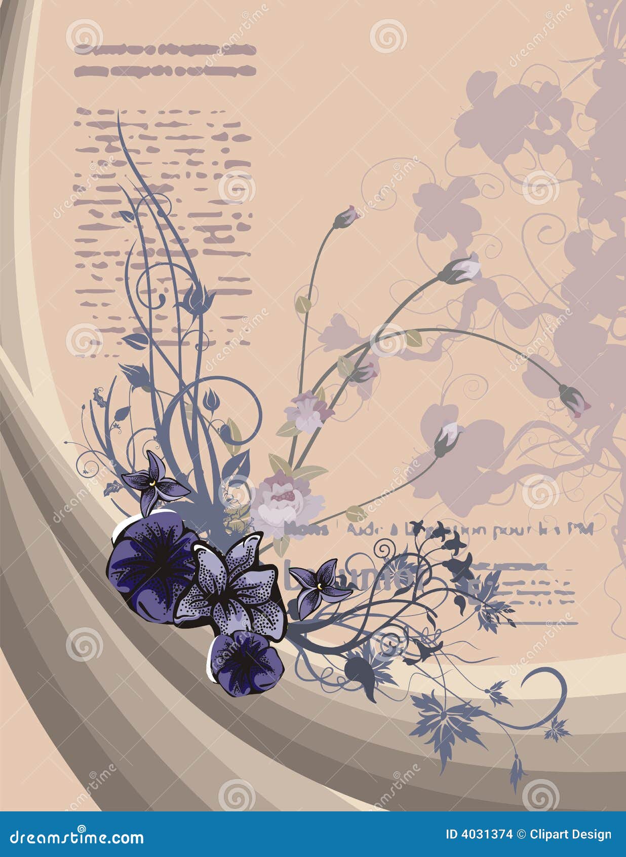 Modern floral background stock vector. Illustration of garden - 4031374