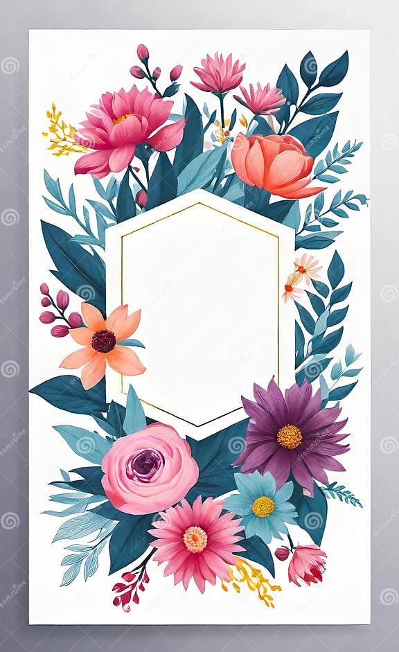 Modern Floral Insta Template, Empty Gradient with Bokeh, Empty Copy ...