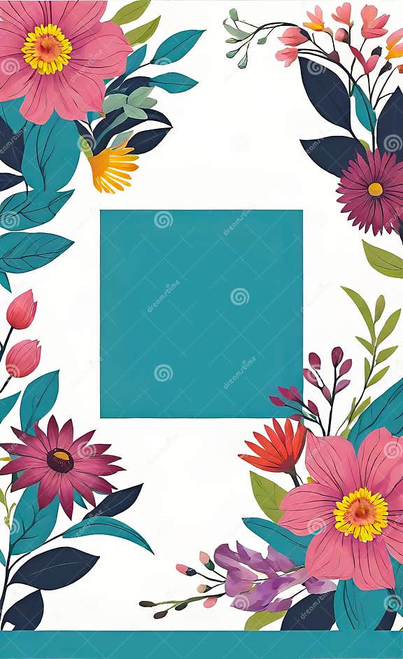 Modern Floral Insta Template, Empty Gradient with Bokeh, Empty Copy ...