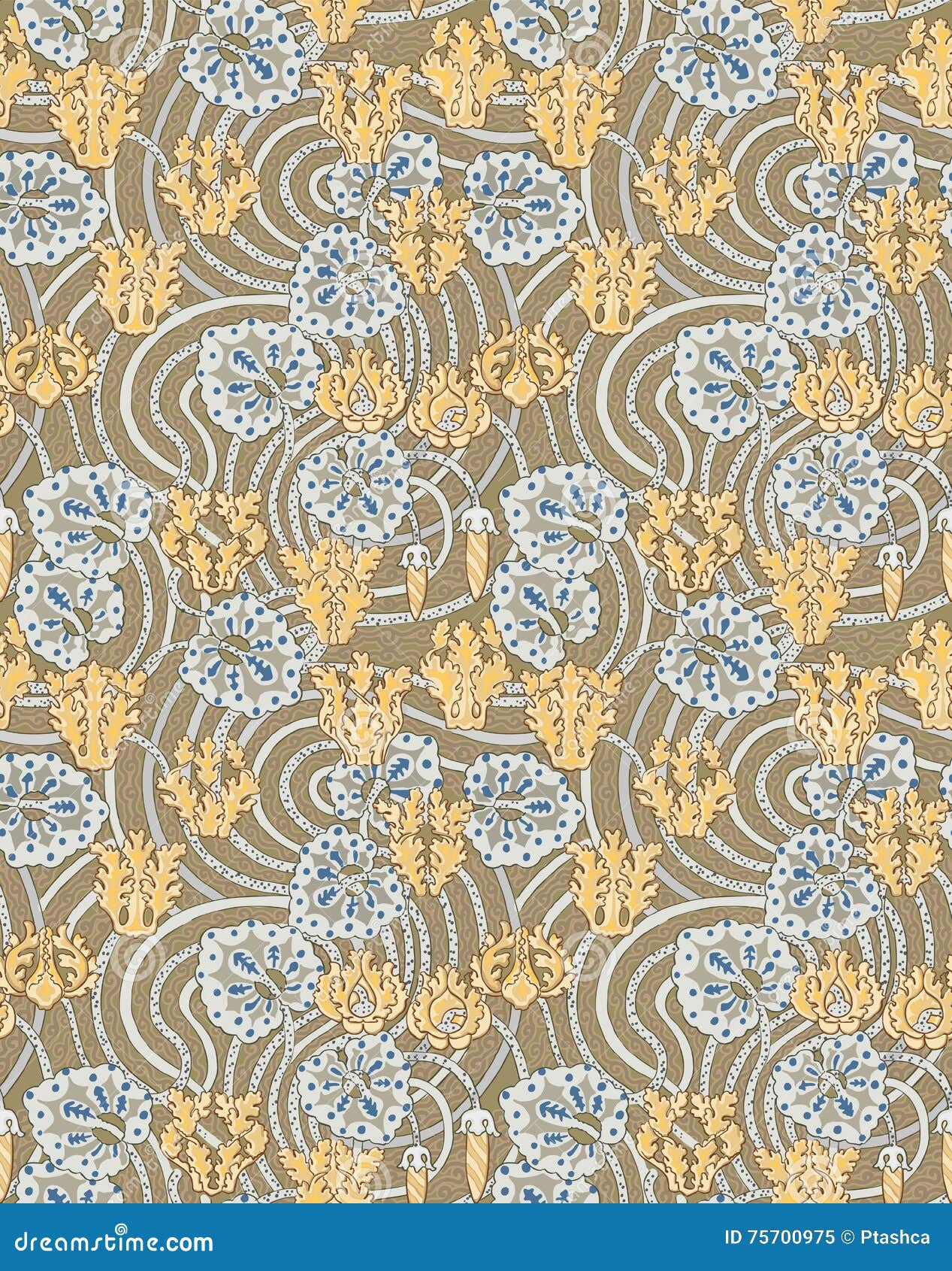 Modern Floral Seamless Pattern for Your Design. Vector. Background ...