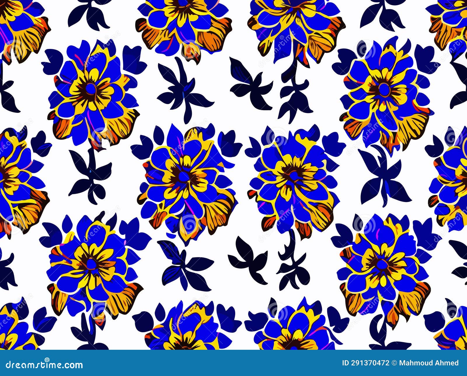 Modern Floral Vector Artwork 2 Stock Illustration - Illustration of ...