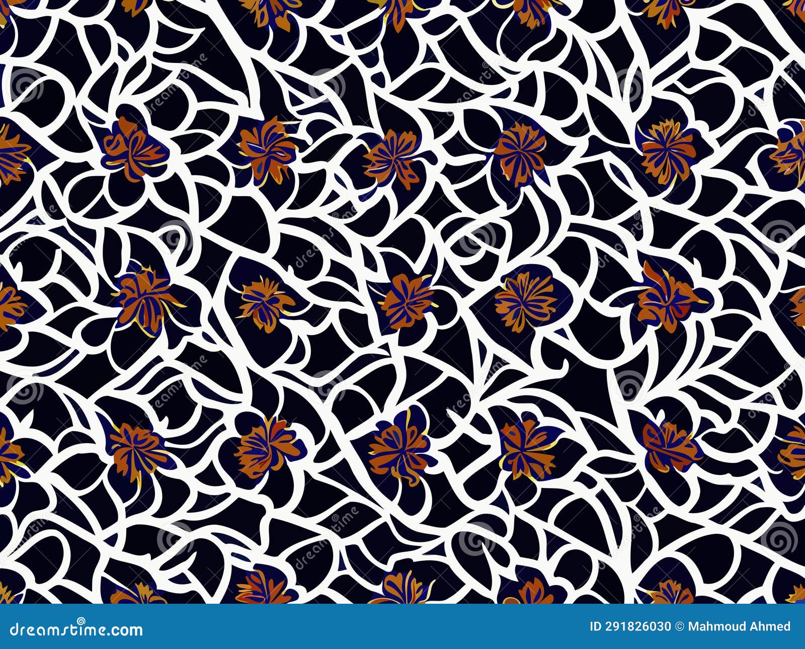 Modern Floral Vector Artwork Stock Vector - Illustration of meadow ...