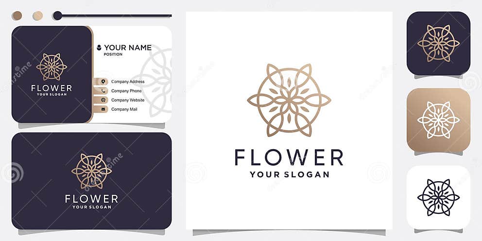 Modern Flower Logo Template Premium Vector Stock Vector - Illustration ...