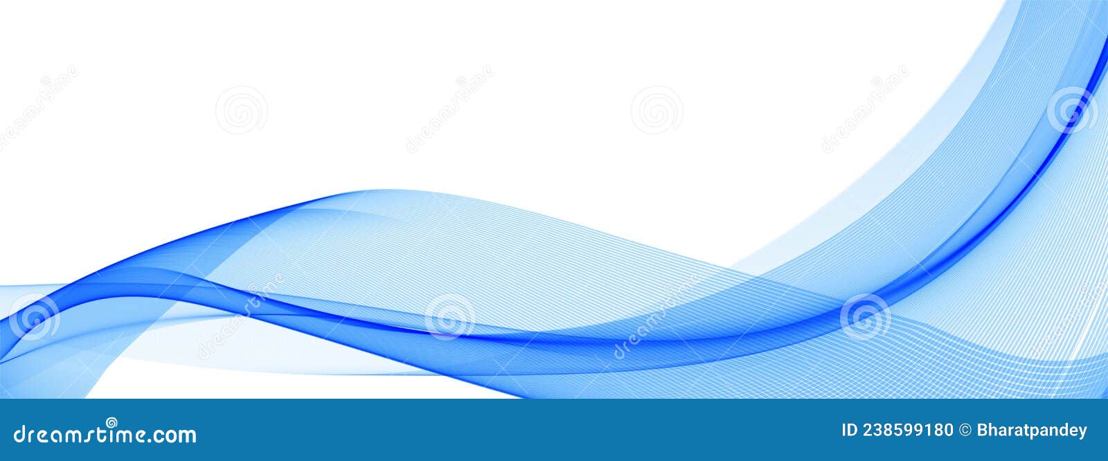 Modern Flowing Blue Wave Banner Design Stock Vector - Illustration of ...