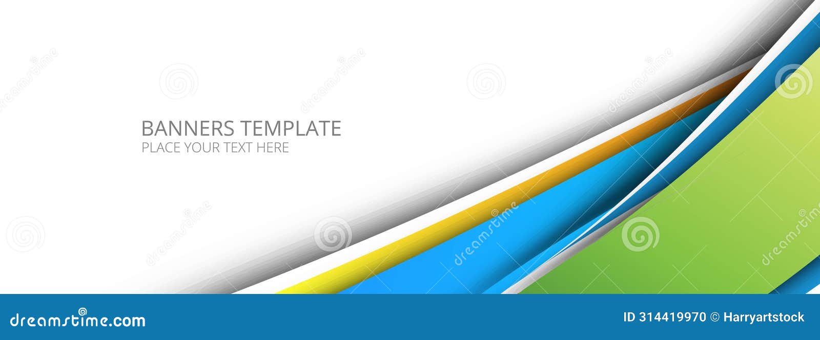 Modern Flowing Colorful Wave Banner on White Background Stock Vector ...